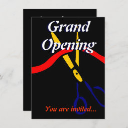 Grand Opening Launch party ribbon cutting Invitation | Zazzle
