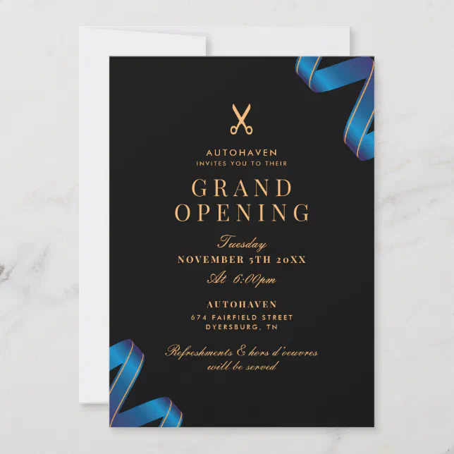 Grand Opening Ribbon Cutting Ceremony Invitation | Zazzle