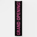 Grand opening simple pink black banner sign | Zazzle