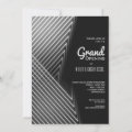 Grand Opening White Neon Lights Invitations | Zazzle