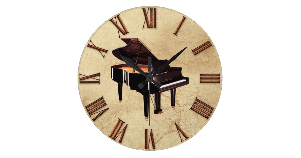 Grand Piano Music-Lover's Wall Clock | Zazzle.com