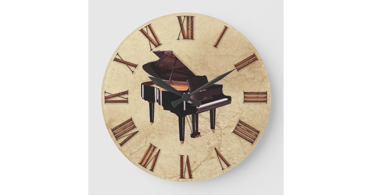 Grand Piano Music-Lover's Wall Clock | Zazzle