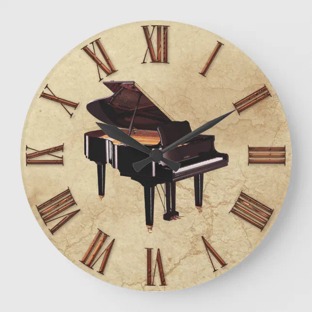 Grand Piano Music-Lover's Wall Clock | Zazzle
