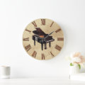 Grand Piano Music-Lover's Wall Clock | Zazzle