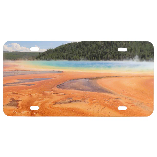 Grand Prismatic Spring, Yellowstone National Park License Plate | Zazzle