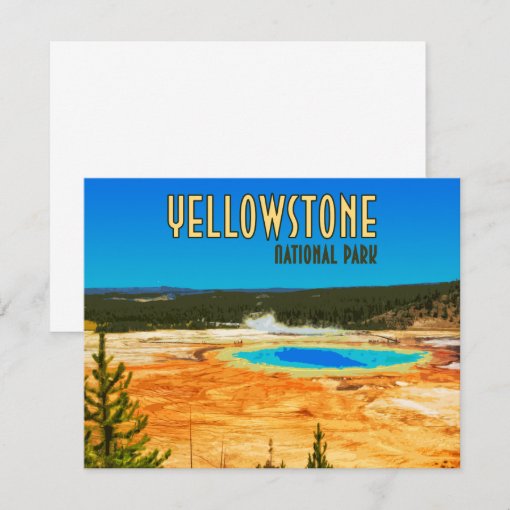 Grand Prismatic Yellowstone National Park Card | Zazzle