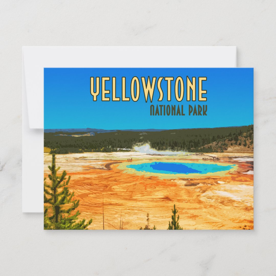 Grand Prismatic Yellowstone National Park Card | Zazzle