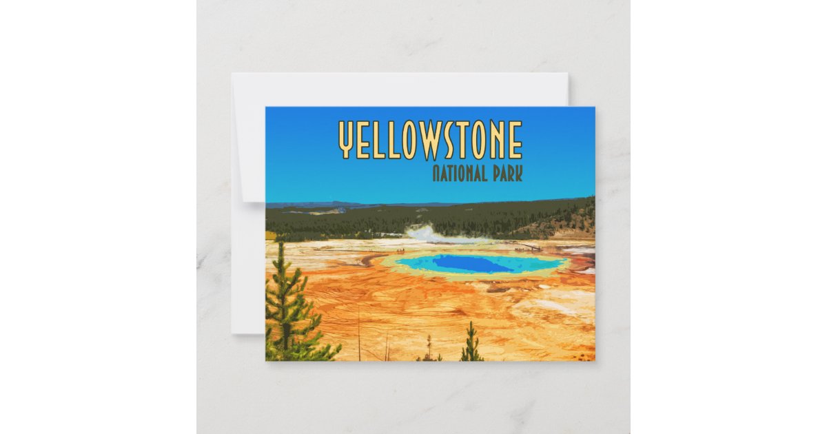 Grand Prismatic Yellowstone National Park Card | Zazzle