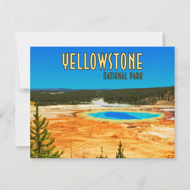 Grand Prismatic Yellowstone National Park Card | Zazzle