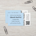 Grand Raffle Prize Draw QR Code Blue Event Ticket | Zazzle