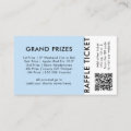 Grand Raffle Prize Draw QR Code Blue Event Ticket | Zazzle