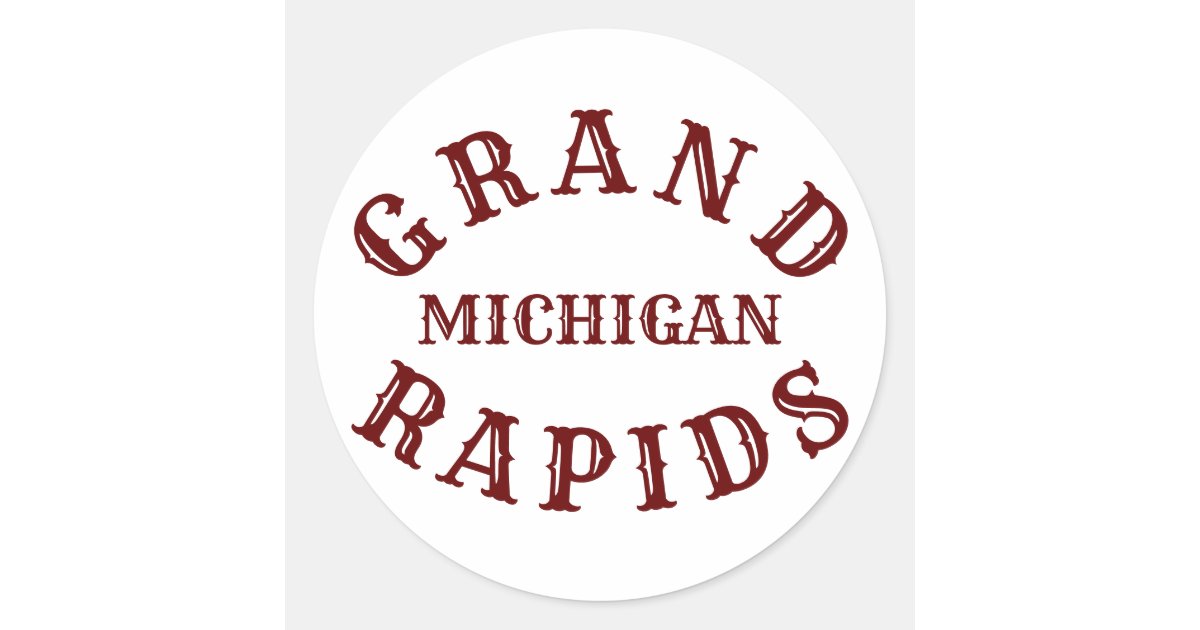 Grand Rapids, Michigan Classic Round Sticker | Zazzle