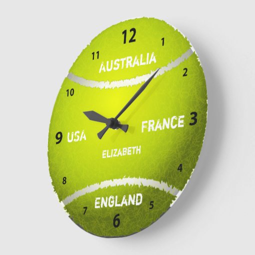 Grand Slam Tennis Ball Clock | Zazzle