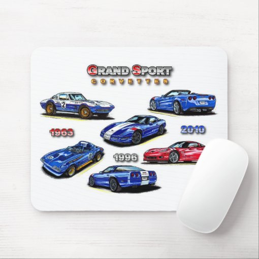 Grand Sport Corvettes 1963, 1996, 2010 Mouse Pad | Zazzle