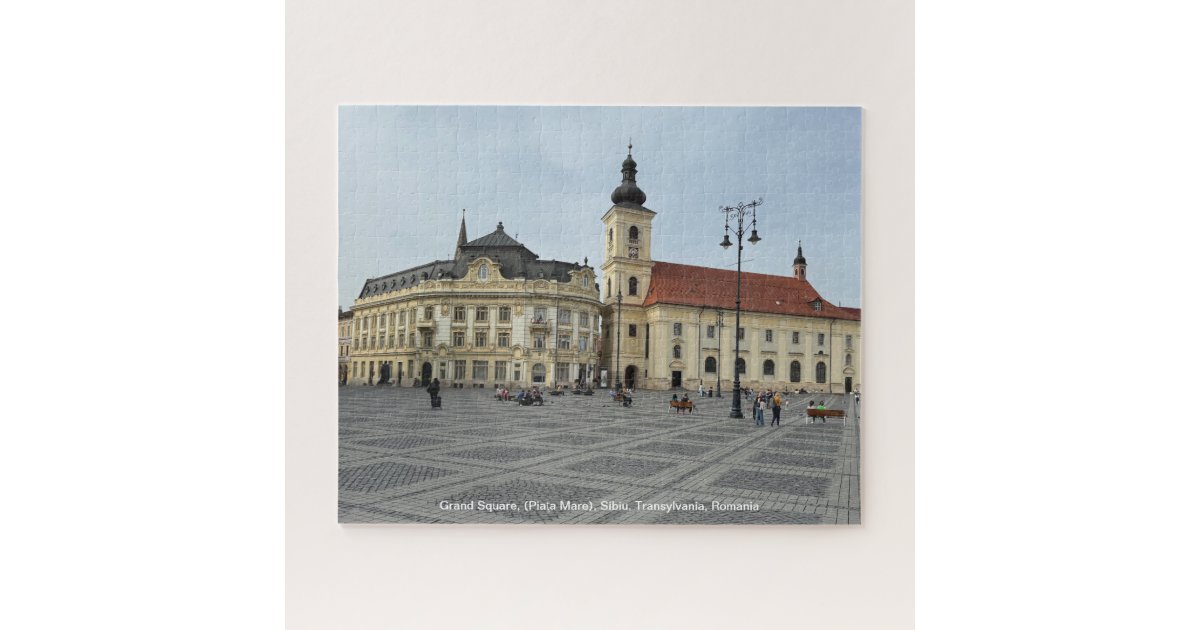 Grand Square, (Piaţa Mare), Sibiu, Romania on a Jigsaw Puzzle | Zazzle
