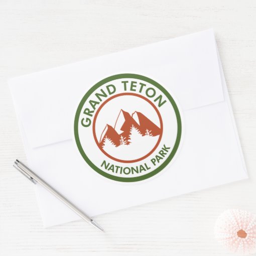 Grand Teton National Park Classic Round Sticker | Zazzle