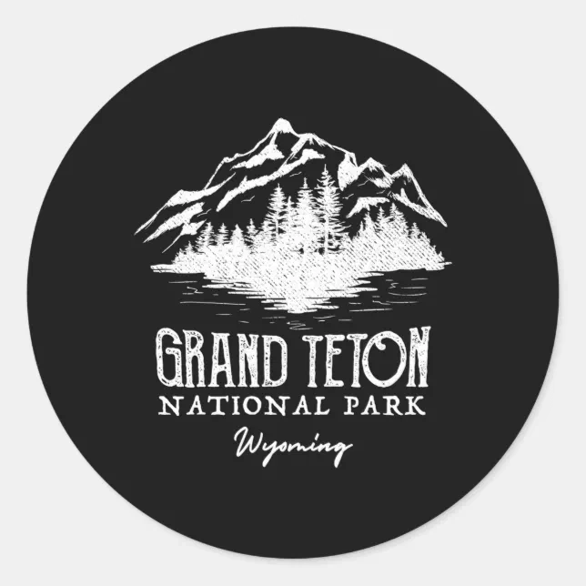 Grand Teton National Park Classic Round Sticker | Zazzle