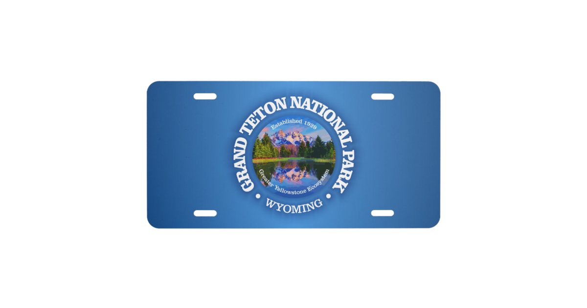 Grand Teton National Park (rd)2 License Plate | Zazzle