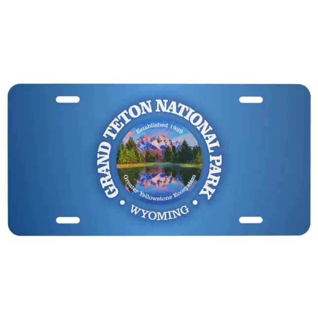 Grand Teton National Park (rd)2 License Plate | Zazzle