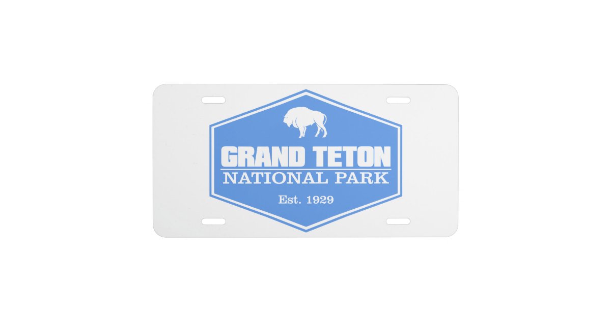 Grand Teton NP 3 License Plate | Zazzle