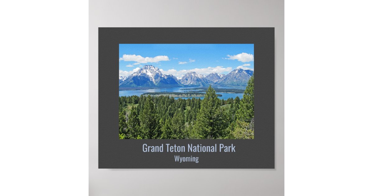 Grand Tetons National Park Design Landscape Poster | Zazzle