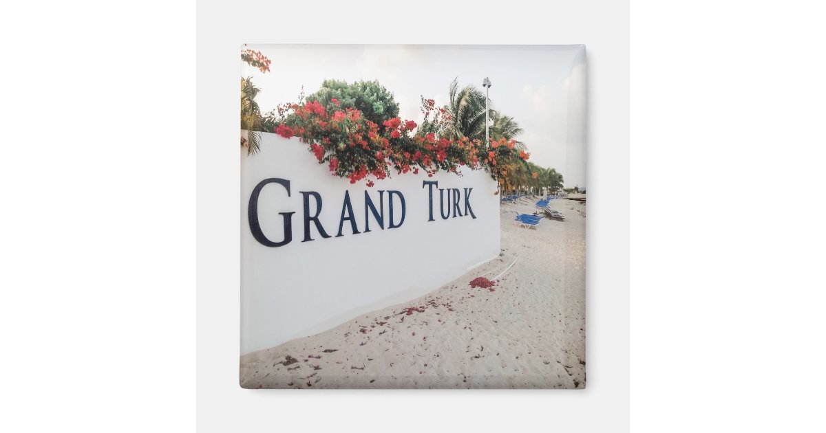 Grand Turk Beach Scene Magnet | Zazzle