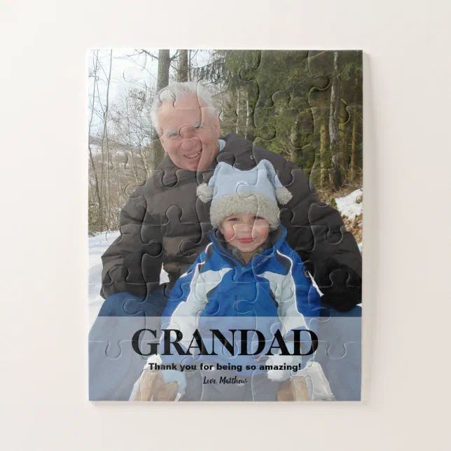 Grandad Happy Father's day Photo Jigsaw Puzzle | Zazzle