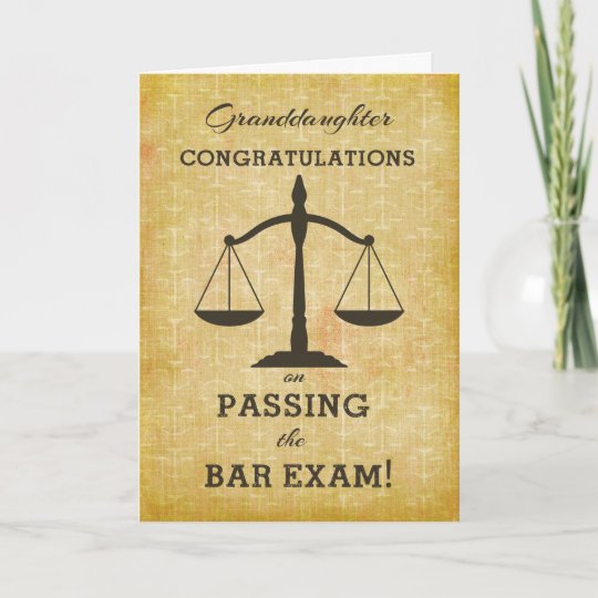 Granddaughter Congratulations Passing Bar Exam Card | Zazzle.com Granddaughter Congratulations Passing Bar Exam Card | Zazzle.com