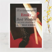 Granddaughter Custom Name, Emily, High School Grad Card | Zazzle