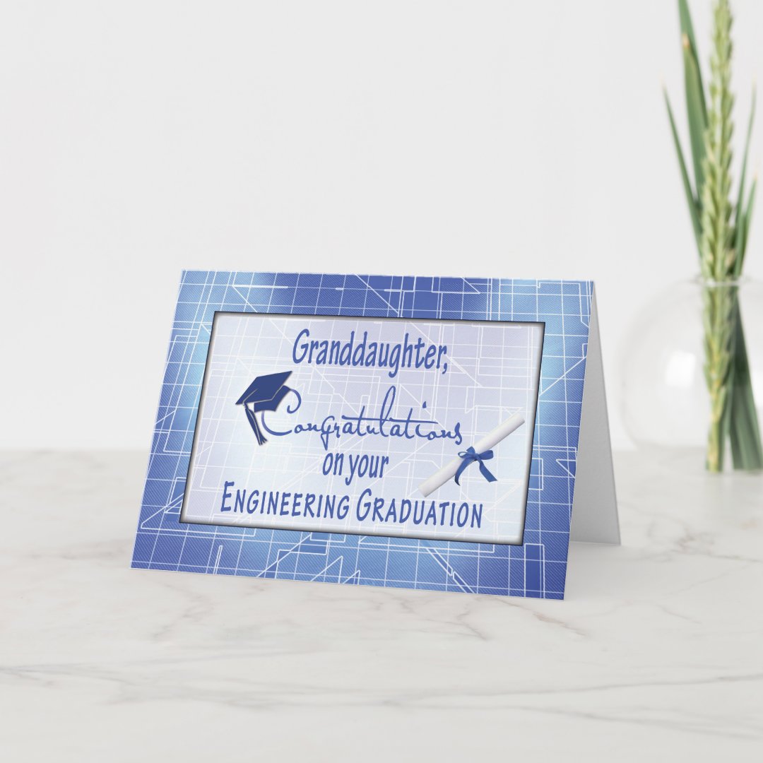 Granddaughter, Engineering Graduation Congratul Card | Zazzle