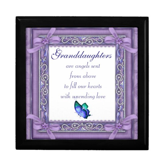 Granddaughter Keepsake Box/Butterfly & Quote Gift Box | Zazzle.com