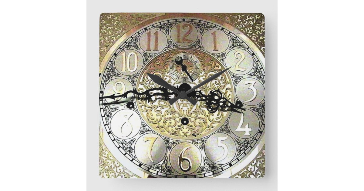 Grandfather Square Wall Clock | Zazzle