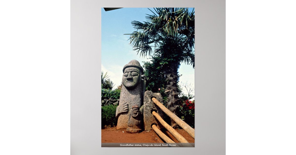 Grandfather statue, Cheju-do Island, South Korea Poster | Zazzle