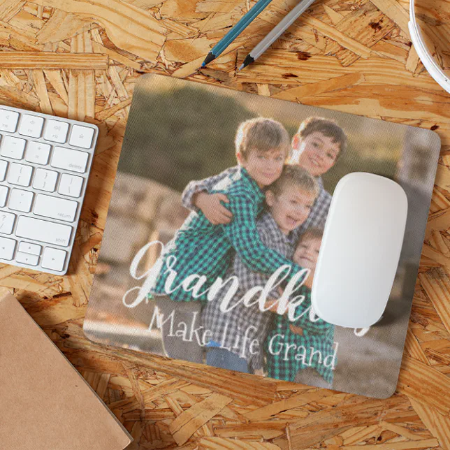 Grandkids Make Life Grand Mouse Pad | Zazzle
