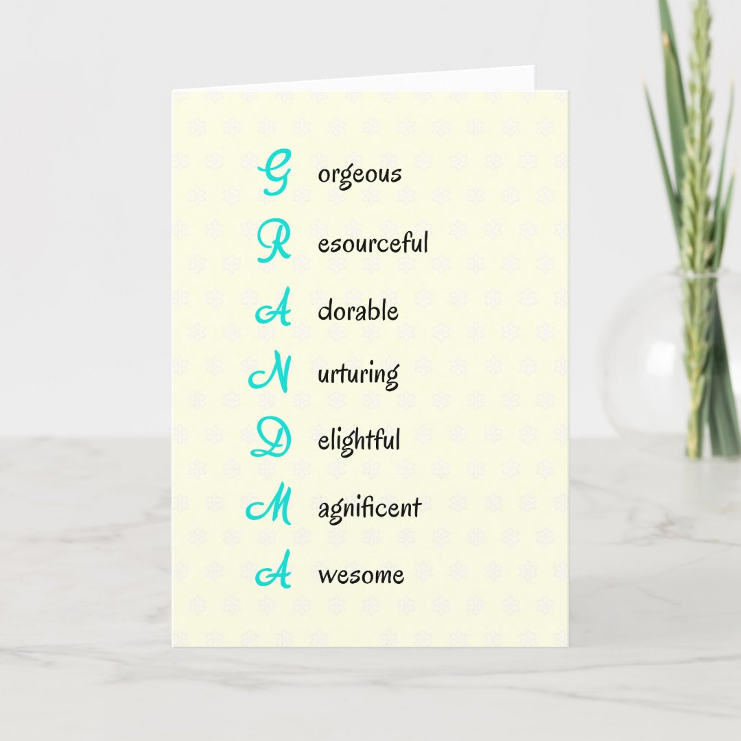 Grandma birthday appreciation text card | Zazzle