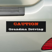 Grandma Driving Bumper Sticker | Zazzle