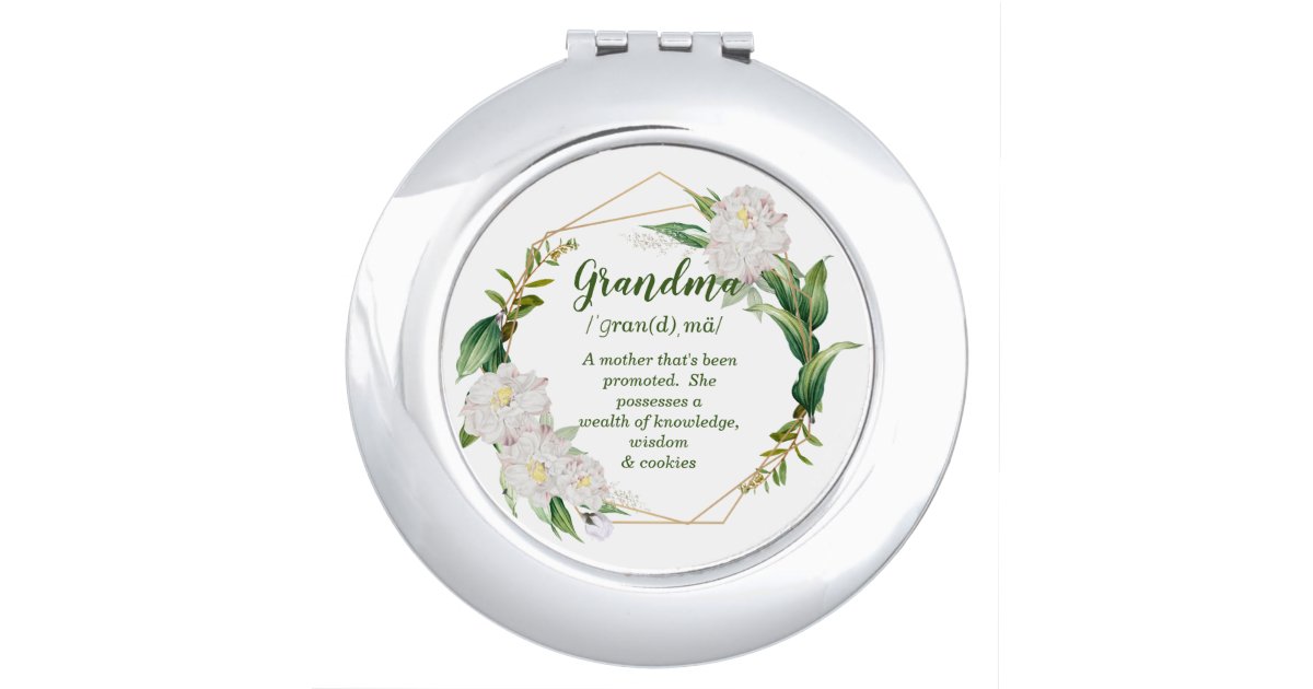 Grandma fun meaning compact mirror | Zazzle