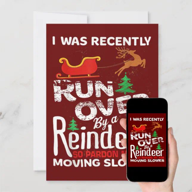 Grandma Got Run Over By A Reindeer Christmas So Pa Invitation Zazzle