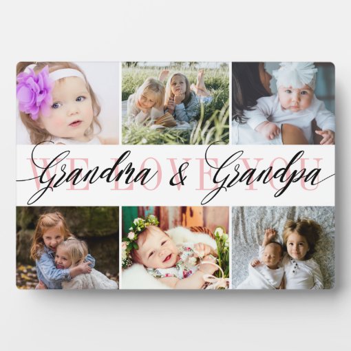 Grandma & Grandpa Photo Collage Plaque | Zazzle