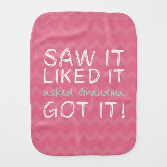 Grandma Spoilt Quote - Baby Burp Cloth | Zazzle.com