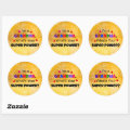 Grandma Super Power, popular design, Classic Round Sticker | Zazzle