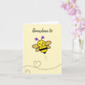 Grandma to Bee Congratulations on your happy news Card | Zazzle