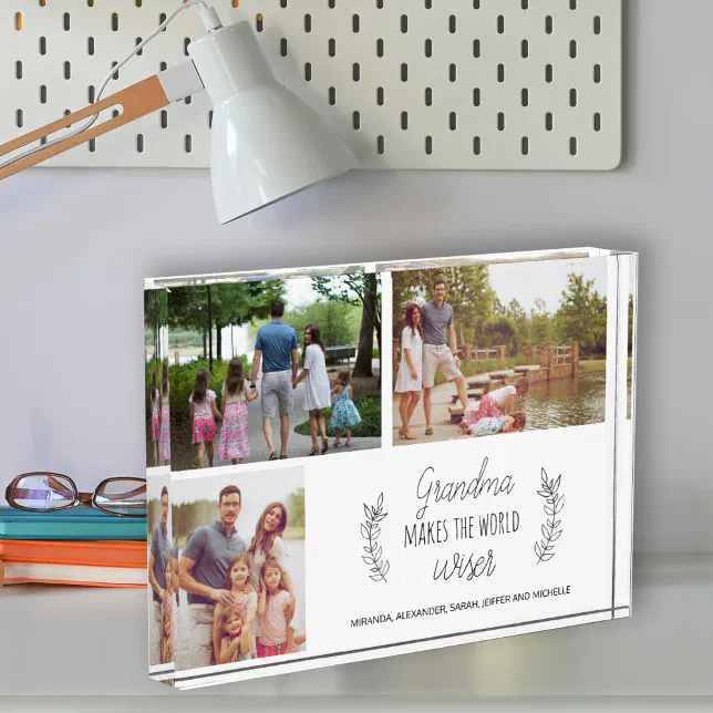 Grandma your photo collage grandparents day gift | Zazzle