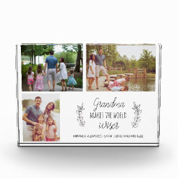 Grandma your photo collage grandparents day gift | Zazzle