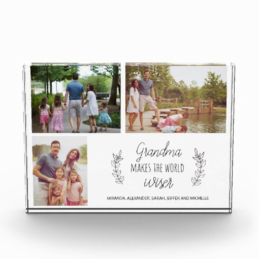 Grandma your photo collage grandparents day gift | Zazzle