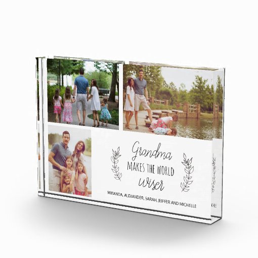 Grandma your photo collage grandparents day gift | Zazzle