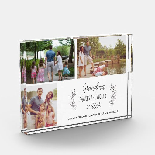 Grandma your photo collage grandparents day gift | Zazzle