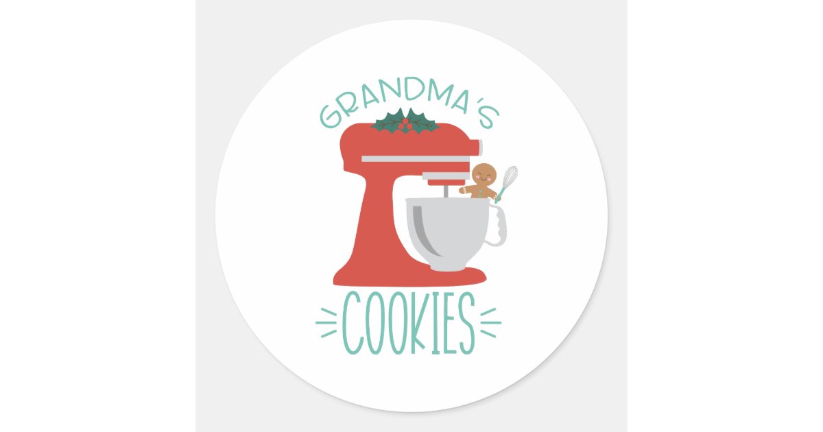 Grandmas Cookies Classic Round Sticker | Zazzle