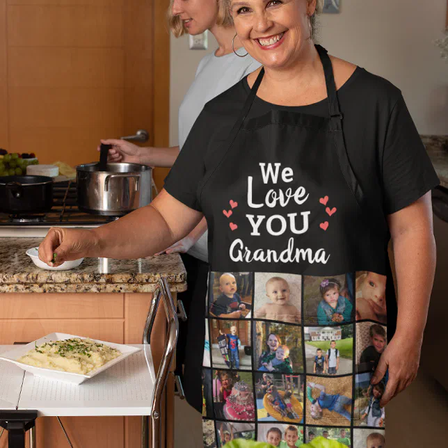 Grandmas Grandkids 20 Photo Collage Keepsake Apron | Zazzle