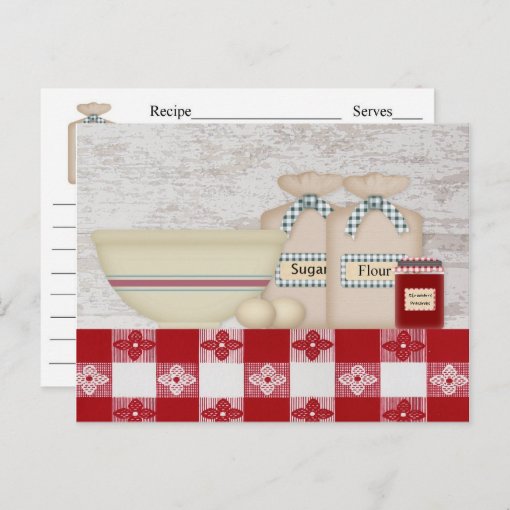 Grandma's Kitchen Recipe Card | Zazzle